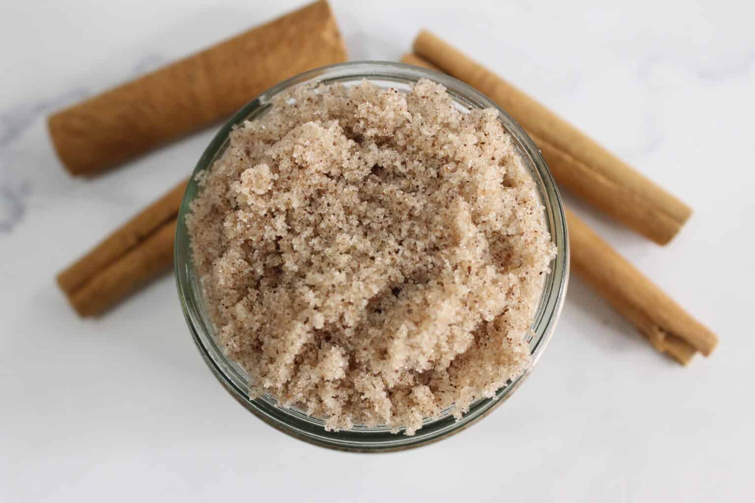 Warm & Spicy DIY Cinnamon Sugar Scrub - She Needs Coffee