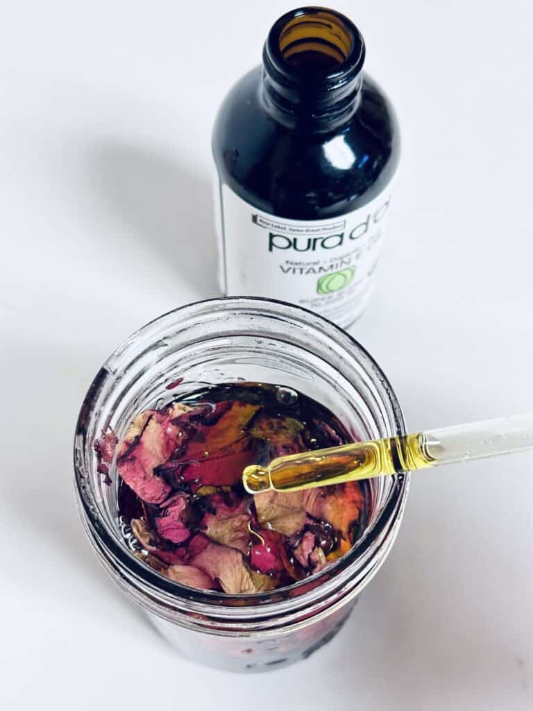 Homemade Rose Oil Recipe for Healthy Hair and Skin - She Needs Coffee