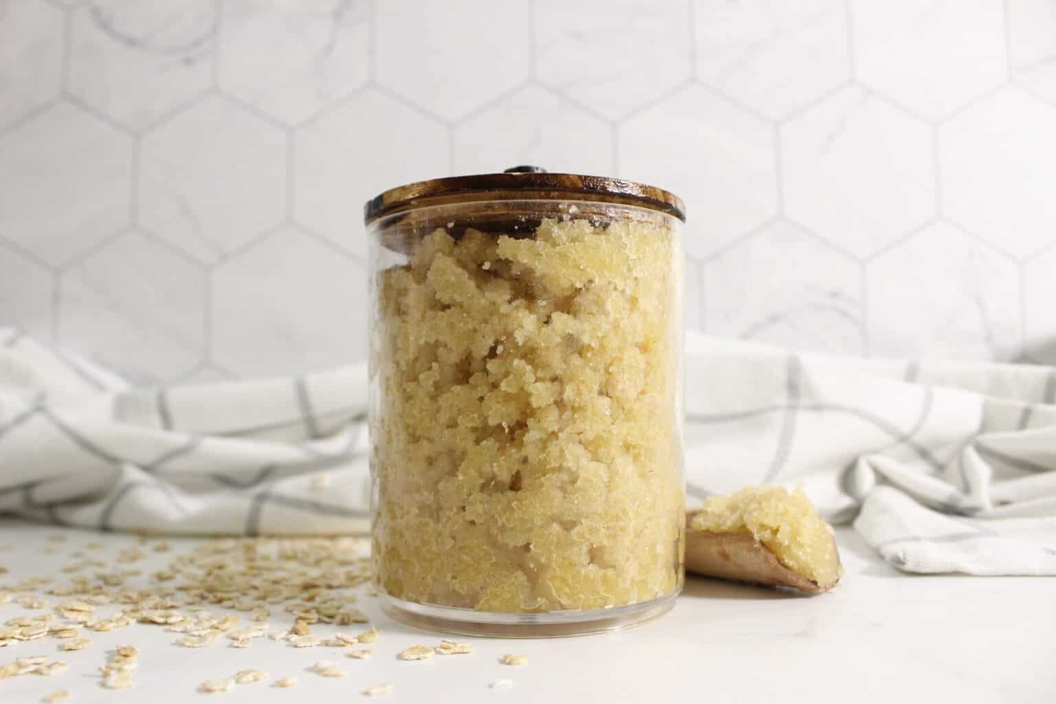 All-Natural Oatmeal Scrub Recipe for Sensitive Skin - She Needs Coffee