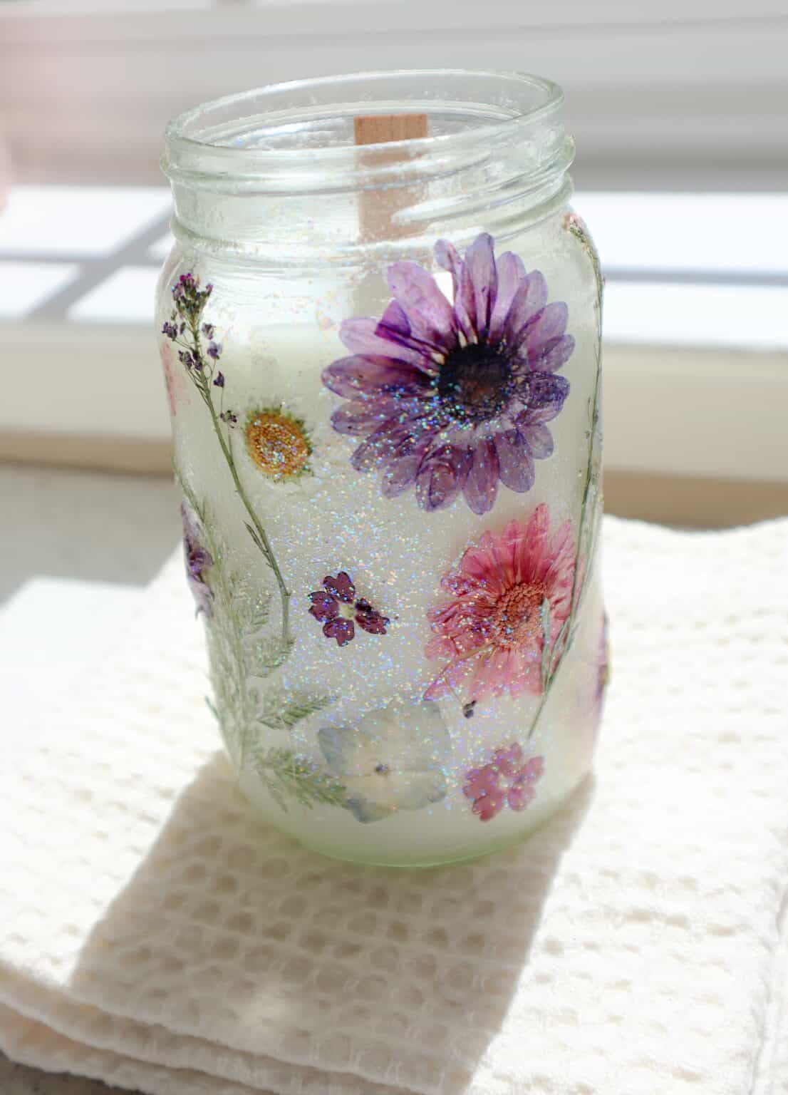 DIY Pressed Dried Flower Candle: The Perfect Handmade Gift - She Needs ...