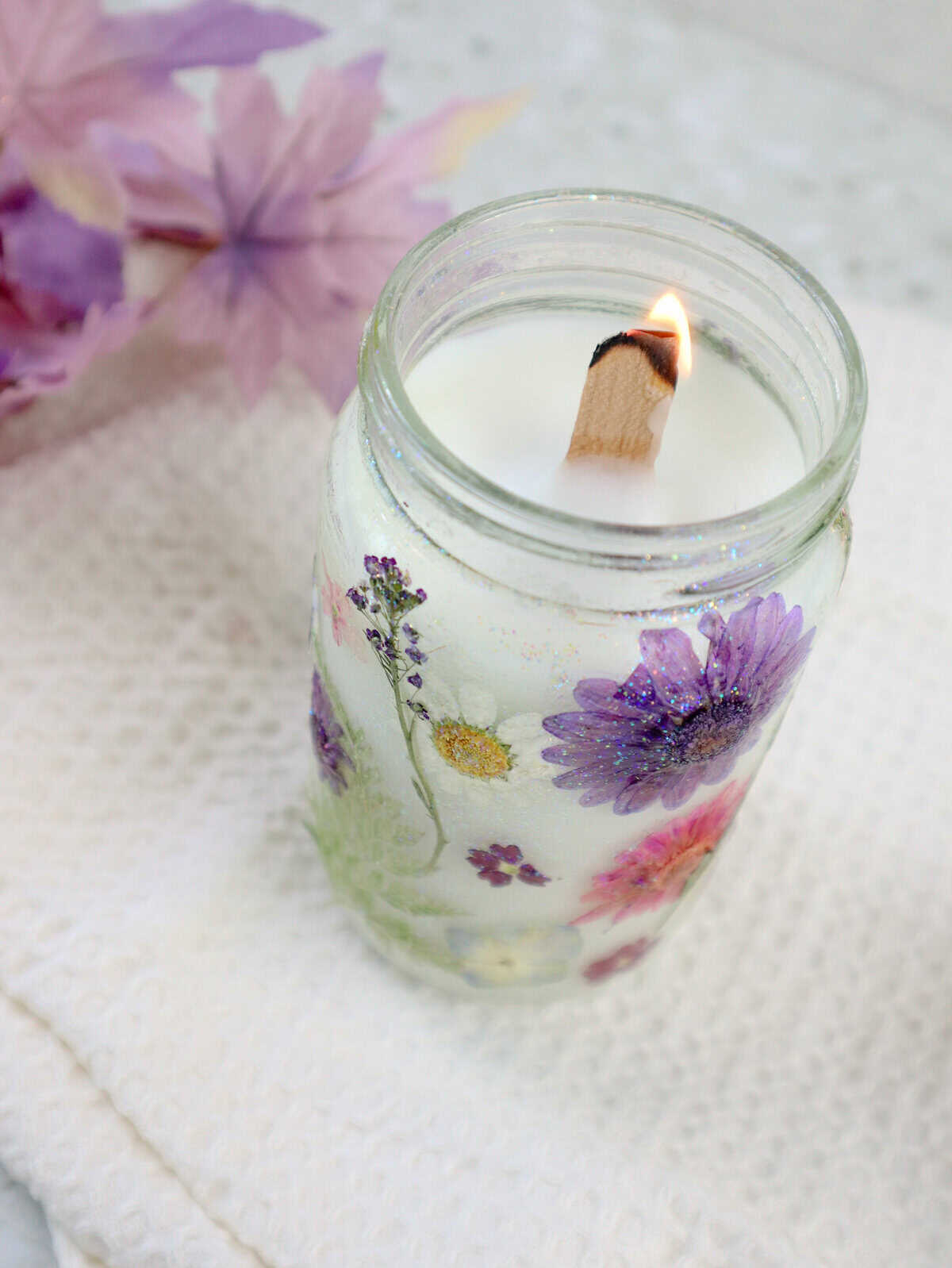 DIY Pressed Dried Flower Candle: The Perfect Handmade Gift - She Needs ...