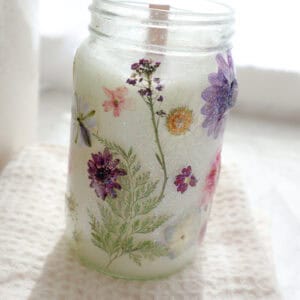 DIY Pressed Dried Flower Candle: The Perfect Handmade Gift - She Needs ...