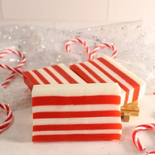 Festive Candy Cane Soap You Can Make at Home - She Needs Coffee
