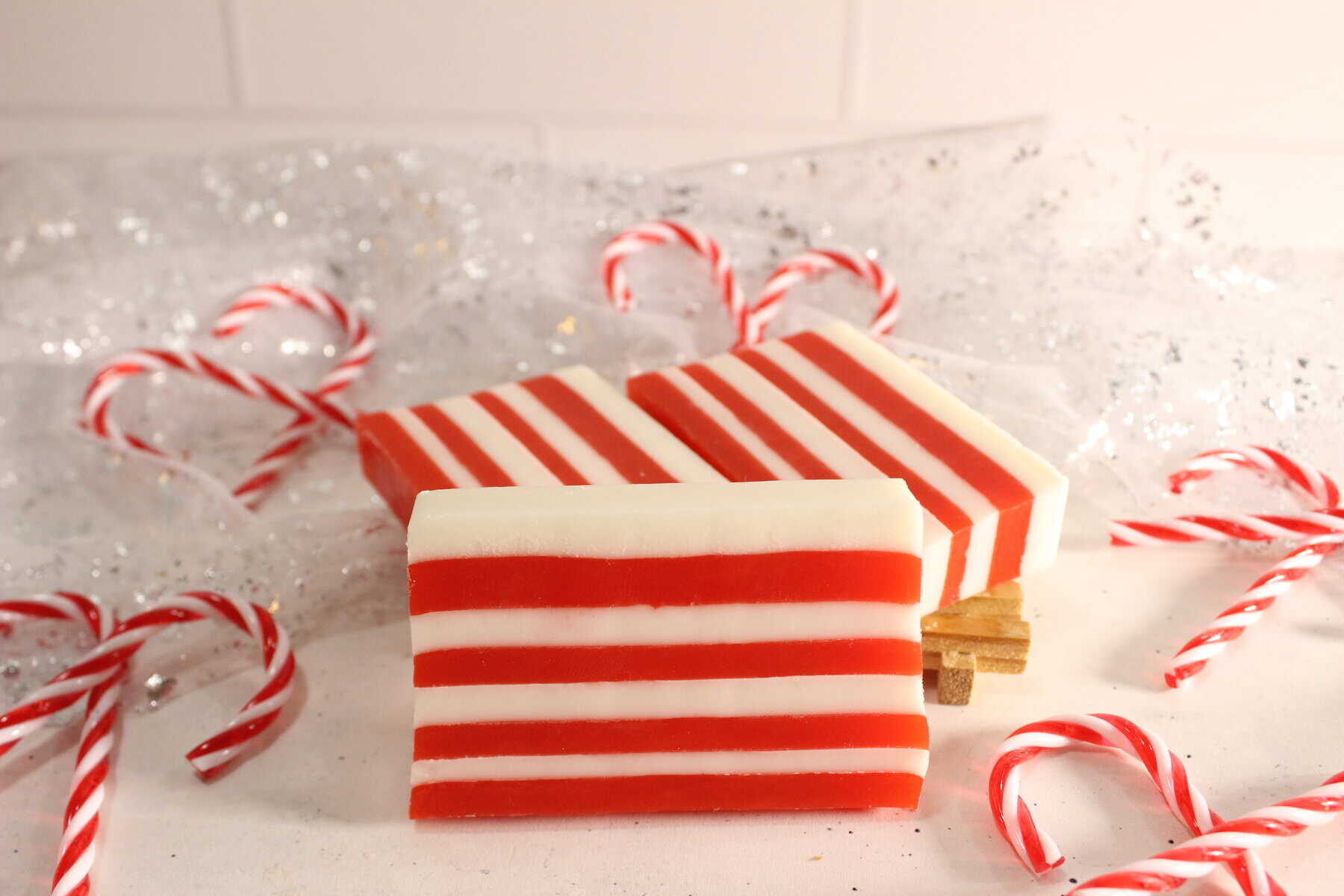 Festive Candy Cane Soap You Can Make at Home - She Needs Coffee