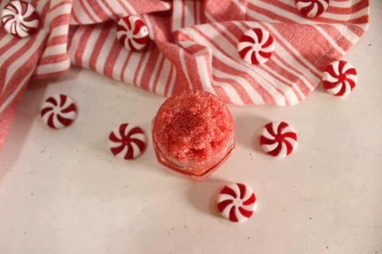 Delicious Candy Cane Lip Scrub - She Needs Coffee