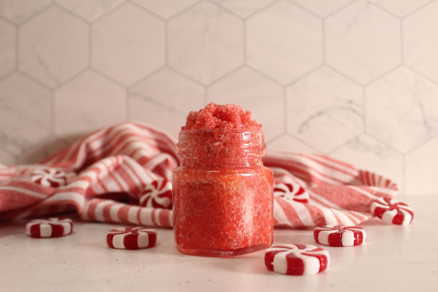 Delicious Candy Cane Lip Scrub - She Needs Coffee