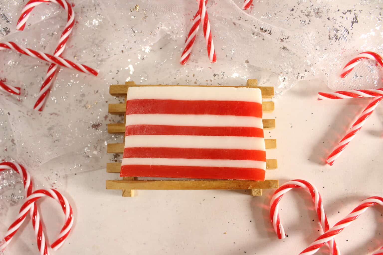 Festive Candy Cane Soap You Can Make at Home - She Needs Coffee