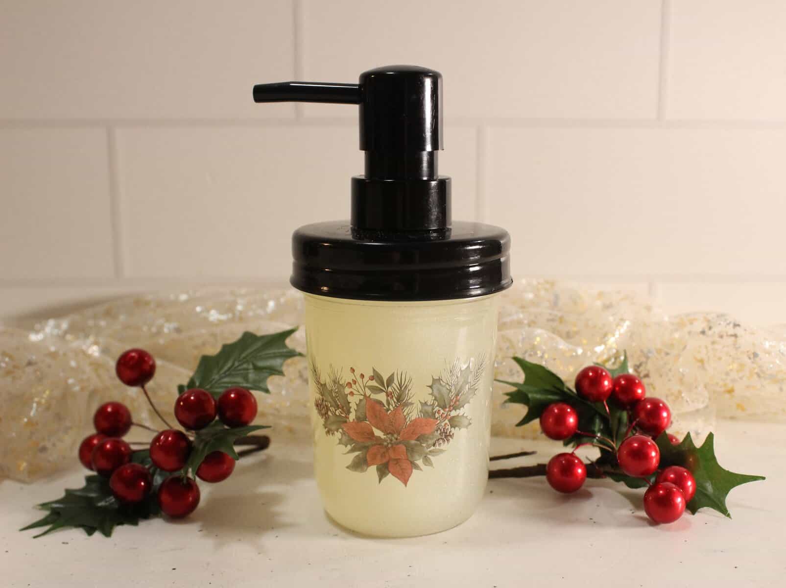 Easy Christmas Foaming Hand Soap with Essential Oils - She Needs Coffee